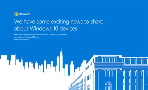 Microsoft To Launch New Windows Devices On Oct Th