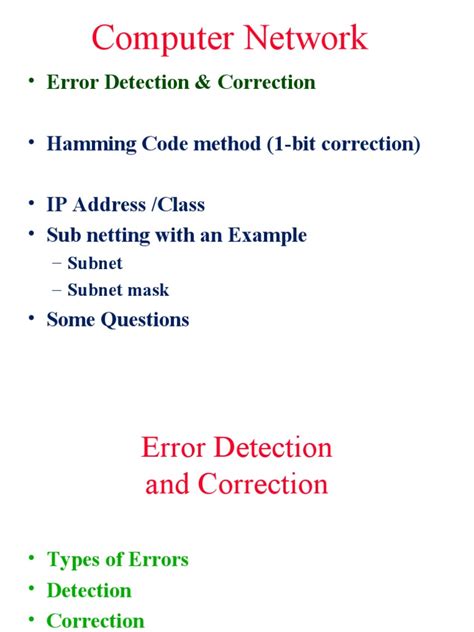 Ch 03 2 Error Det And Corr Pdf Error Detection And Correction
