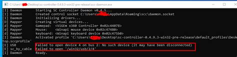 i am having this issue with sc controller where it wont recognize the