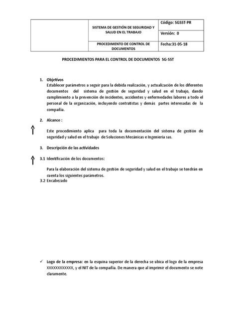 Procedimiento Control De Documentos Pdf Informática Informática Y Tecnología De La Información