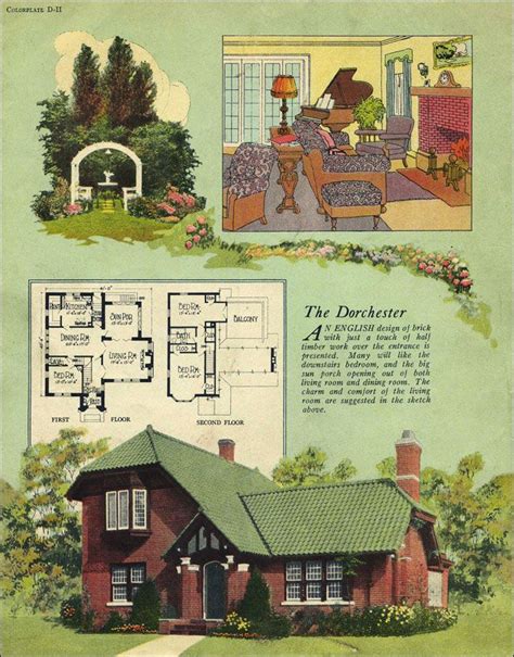 1924 The Dorchester Vintage House Plans And Floor Plan