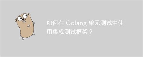 如何在 Golang 單元測試中使用整合測試框架？ Golang Php中文網