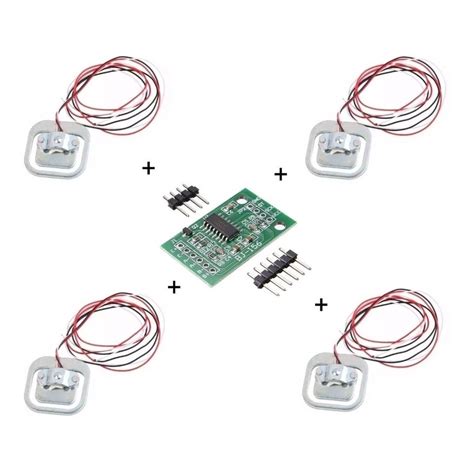 Kit Modulo Conversor Hx711 P Sensor De Peso 4 Sensor Célula De Carga