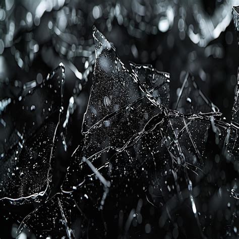 Cracked Glass Texture With Intricate Shatter Patterns On A Dark