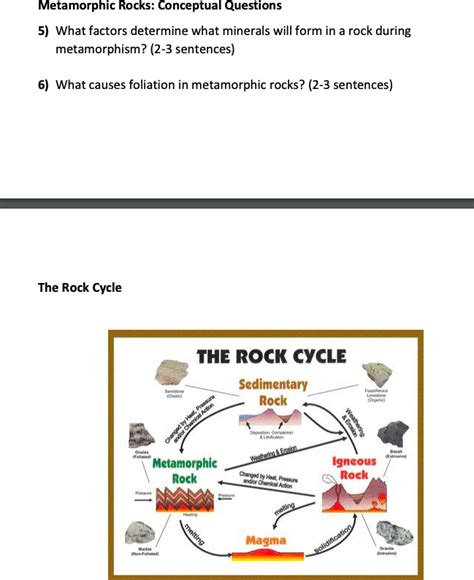 Solved Metamorphic Rocks Conceptual Questions 5 What Chegg Com