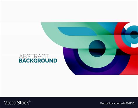 Rings And Circles Geometric Abstract Background Vector Image