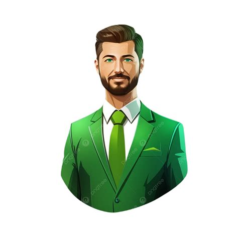 Hipster Man In Green Suit Png Vector Psd And Clipart With