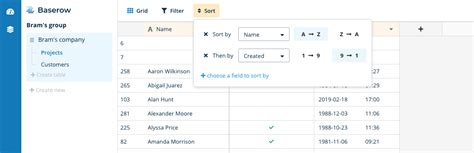 releasing baserow 0 4 0 with filtering and sorting open source