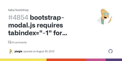 Bootstrap Modal Js Requires Tabindex For Escape Key To Work In Chrome FireFox Issue