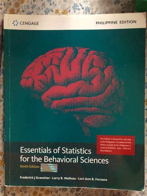 Essentials Of Statistics For The Behavioral Sciences Ninth Edition Hobbies And Toys Books