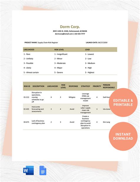 Free Supply Chain Templates To Edit Online