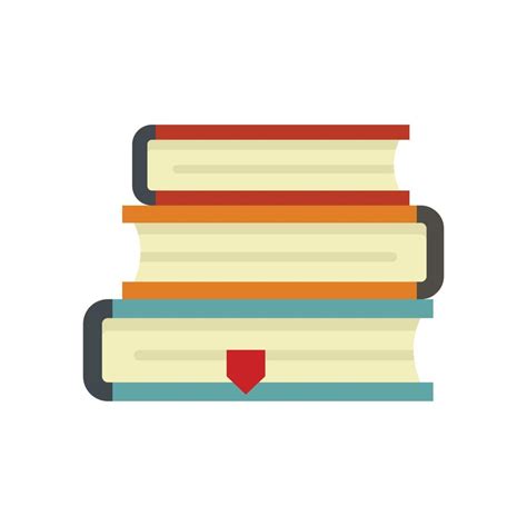 Library Book Stack Icon Flat Isolated Vector 15030887 Vector Art At