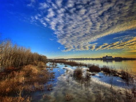 Reflection Of Clouded Sky Stock Image Image Of Europe 304461545