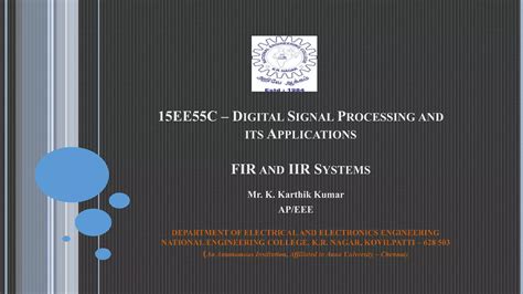 Fir And Iir System Pptx