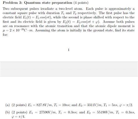 solved problem 3 quantum state preparation 4 points two