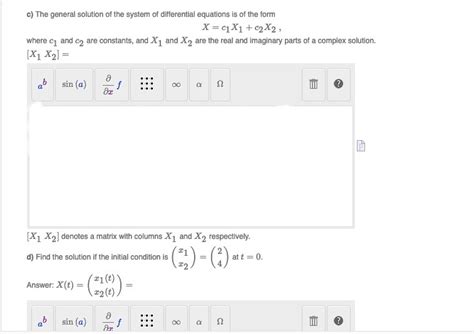 Solved Consider The System Of Differential Equations 4