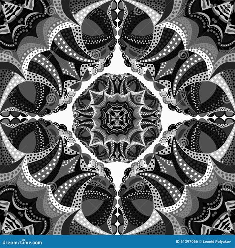 Monochrome Seamless Pattern Stock Vector Illustration Of Endless Abstract