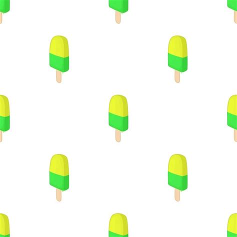 Premium Vector Frosty Yellow And Green Fruit Popsicle Pattern Seamless Background Texture
