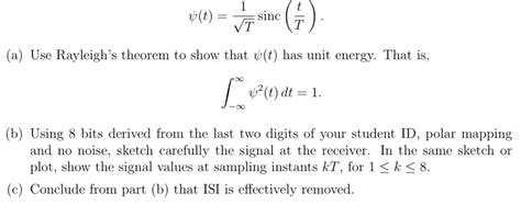 Solved A Solution To Overcome The Problem Of Intersymbol