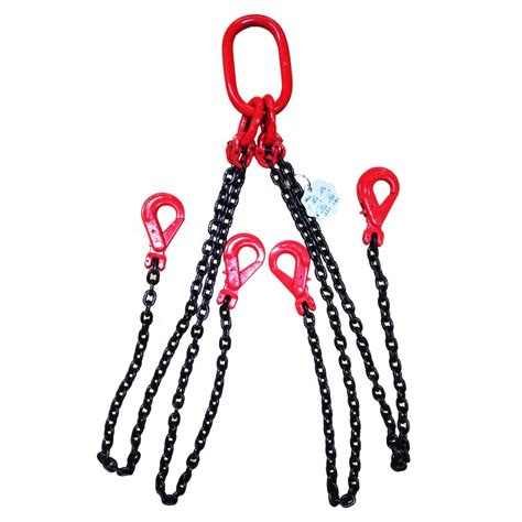 Grade 80 Sss Chain Sling Single Leg W Sling Hook W Latch On Both