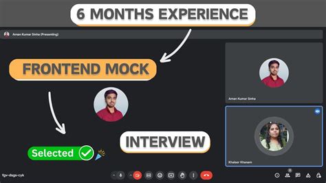 6 Months Experience Frontend Interview Html Css And Javascript