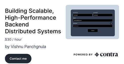 Building Scalable High Performance Backend Distributed Systems By