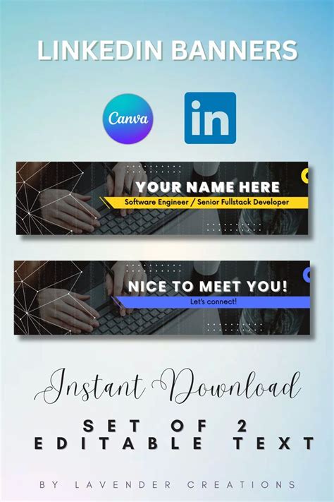 Linkedin Banner Template For Software Engineer Linkedin Cover Background Senior Developer