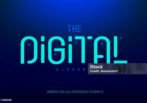 스포츠 현대 미래 알파벳 글꼴입니다 기술 디지털 영화 로고 디자인에 대한 타이포그래피 도시 스타일의 글꼴 벡터 일러스트레이션 컴퓨터 글자에 대한 스톡 벡터 아트 및 기타