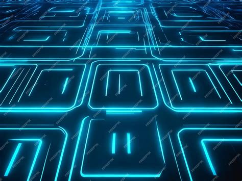 Premium Photo Tron Pattern Background Free Downloade