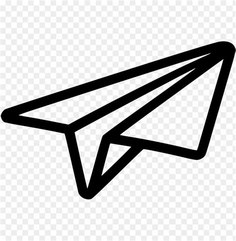 Stylized Paper Plane Black Shape Png Toppng