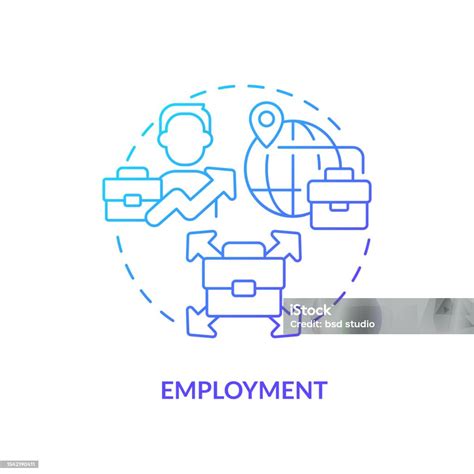 Linear Employment Icon Fdi Concept Stock Illustration Download Image