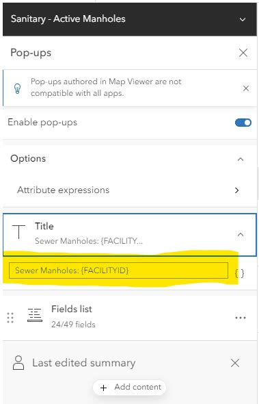 is it possible to show attribute data instead of l esri community