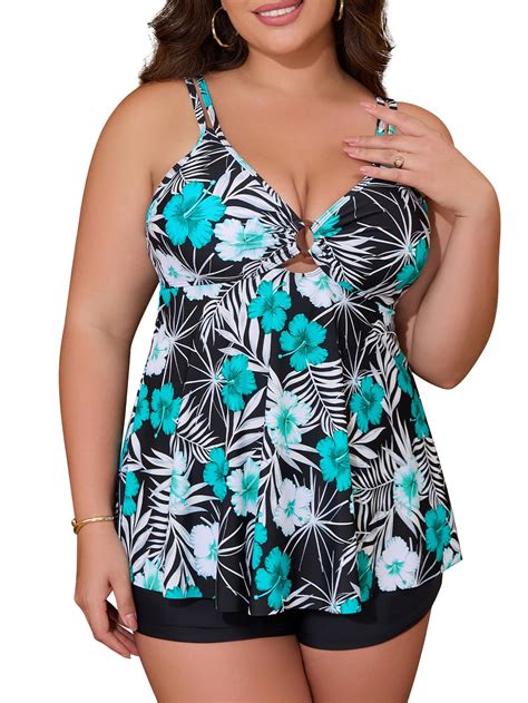 Jylfc Womens Swimsuits For Plus Size Bathing Suits Tankini Tops Xl
