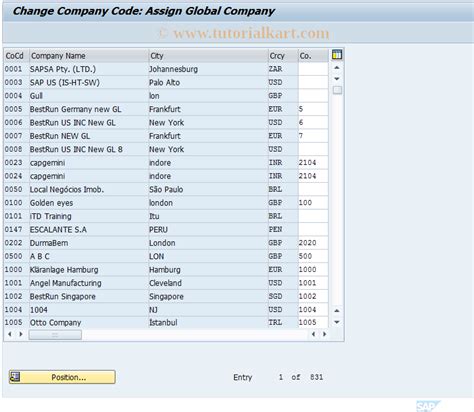 GCB1 SAP Tcode Change FI SL Customizing Comp Code