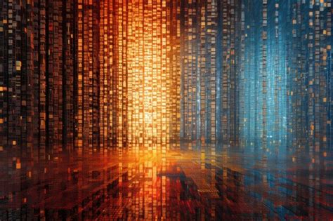 Premium AI Image Abstract Representation Of Binary Code As Light Created With Generative Ai