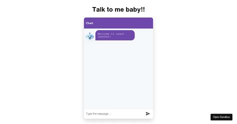 React Chatbot Demo Codesandbox