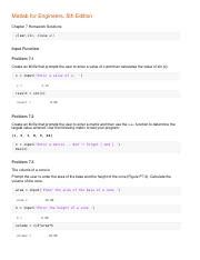 Chapter Homework Th Edition Pdf Matlab For Engineers Th Edition Chapter Homework