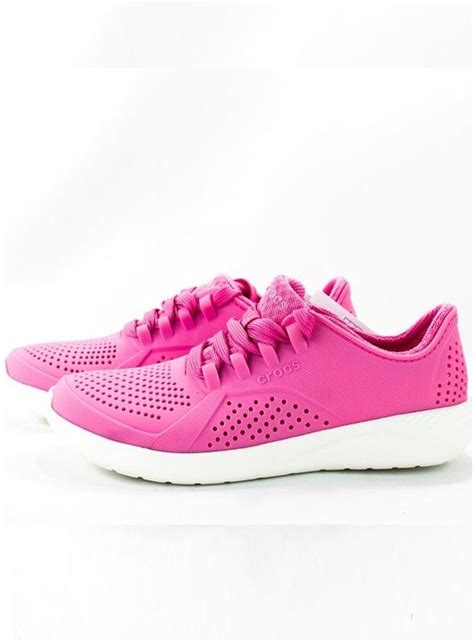 Крокс кроссовки лайтрайд пейсер розовые crocs literide pacer pink ...