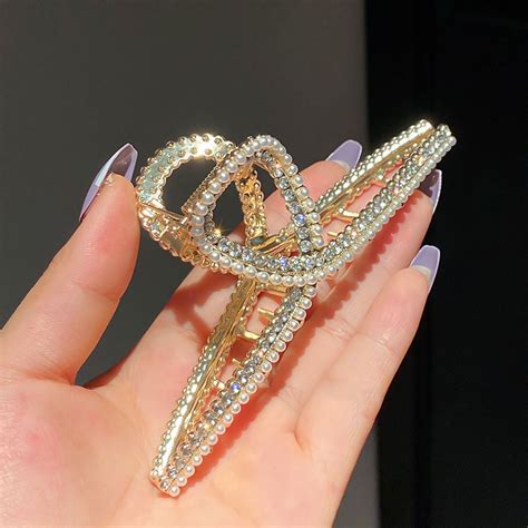 Badu Bg 2021 Нови дамски елегантни златисто сребърни кухи геометрични метални нокти за коса