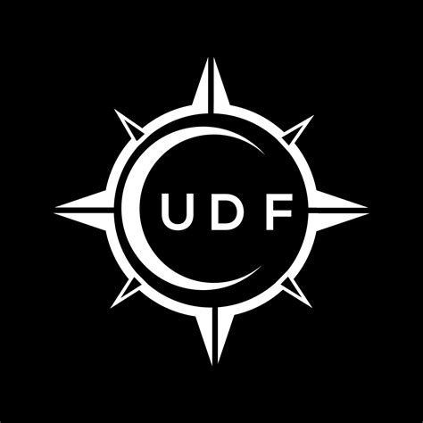 Udf Abstract Technology Logo Design On Black Background Udf Creative
