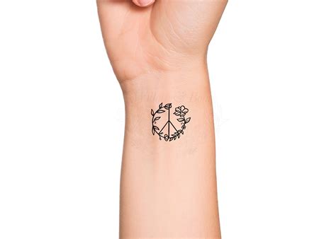 Coole Peace Zeichen Tattoos 10 Stück Hippie Temporäre Tattoo Trendy
