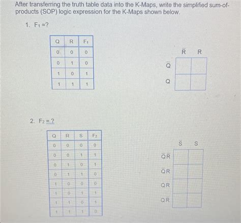 solved write the simplified sum of products sop logic