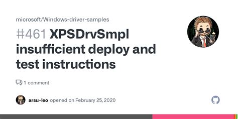 XPSDrvSmpl Insufficient Deploy And Test Instructions Issue 461 Microsoft Windows Driver