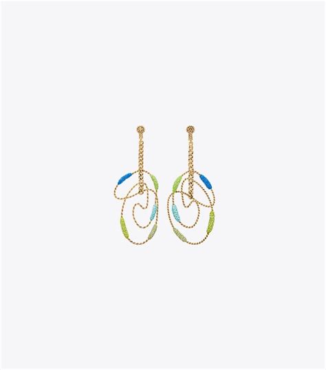 Runway Swirl Hoop Earrings Womens Designer Earrings Tory Burch