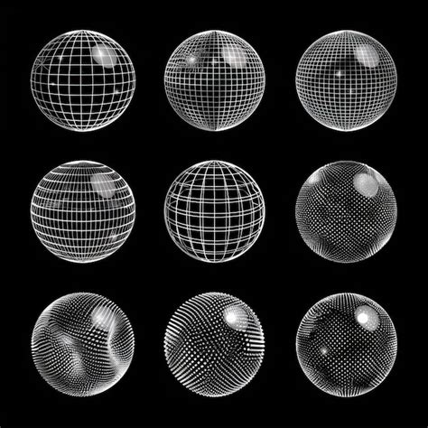 Premium Photo A 3d Sphere Mesh Includes Globe Shapes With Dots And
