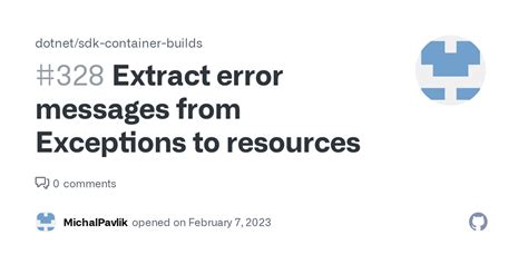Extract Error Messages From Exceptions To Resources · Issue 328
