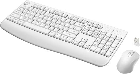 Wireless Keyboard And Mouse Combo Full Sized 2 4ghz Wireless Keyboard With Comfortable Palm