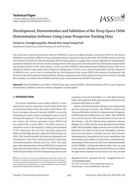 pdf development demonstration and validation of the deep space orbit