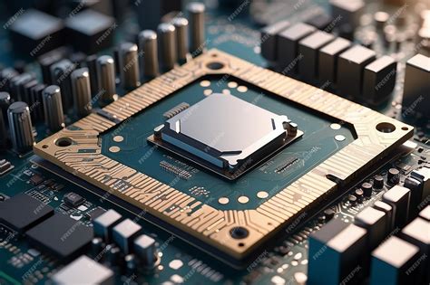 Premium Photo Gpu Graphic Processor Hardware Tech 3d Electronic Circuit Board Chip