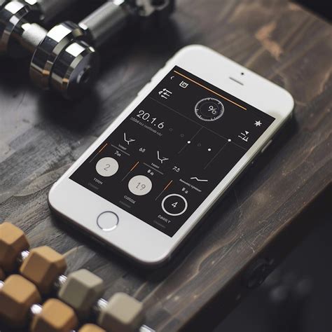 Timer App Displaying Workout Statistics Premium Ai Generated Image